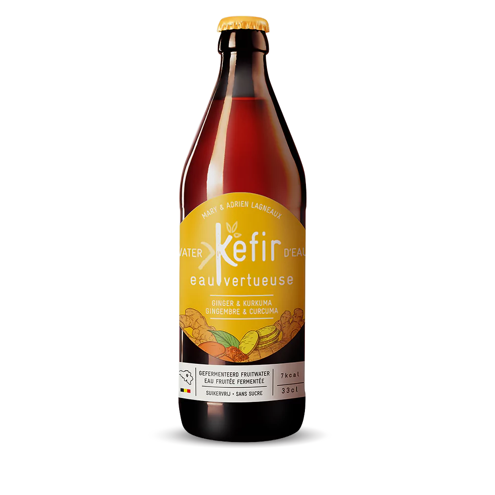 Water Kefir Τζίντζερ & Κουρκουμάς, Χωρίς Γλουτένη 330 mL ΒΙΟ - 1400004 ...
